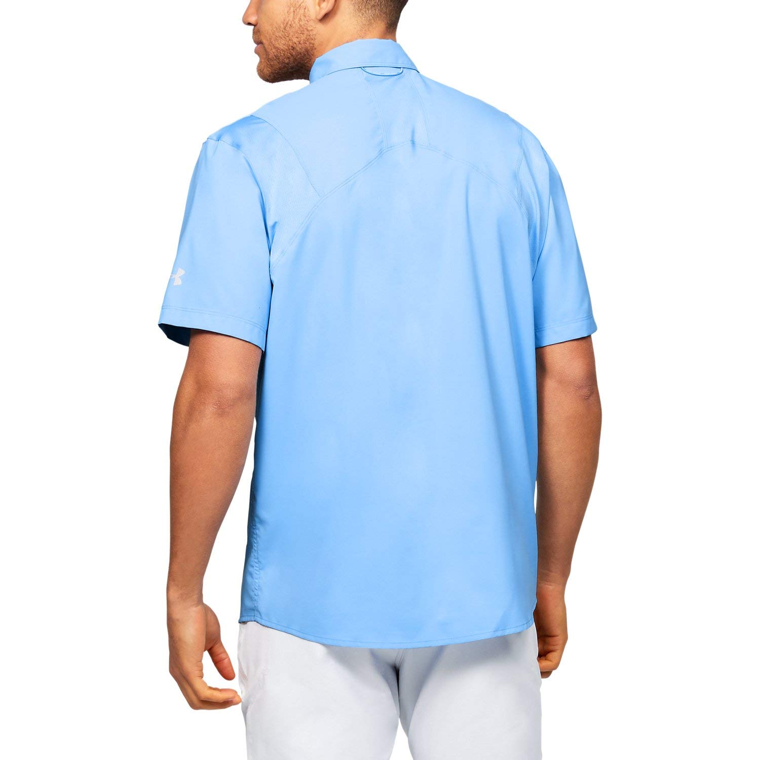 Under Armour Men's Tide Chaser 2.0 Fish Short-Sleeve T-Shirt , Carolina Blue (475)/Halo Gray , Small