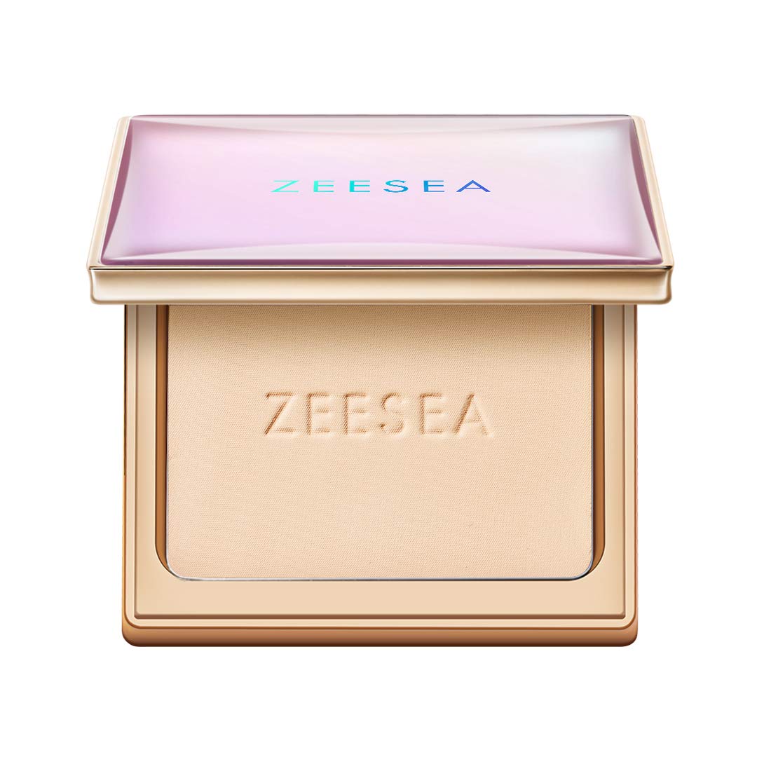 ZEESEA Pink Universe Series Pressed Powder, Matte Oil Control Lightweight Long Lasting Face Finishing Powder Compact (20# Sensitive Skin)