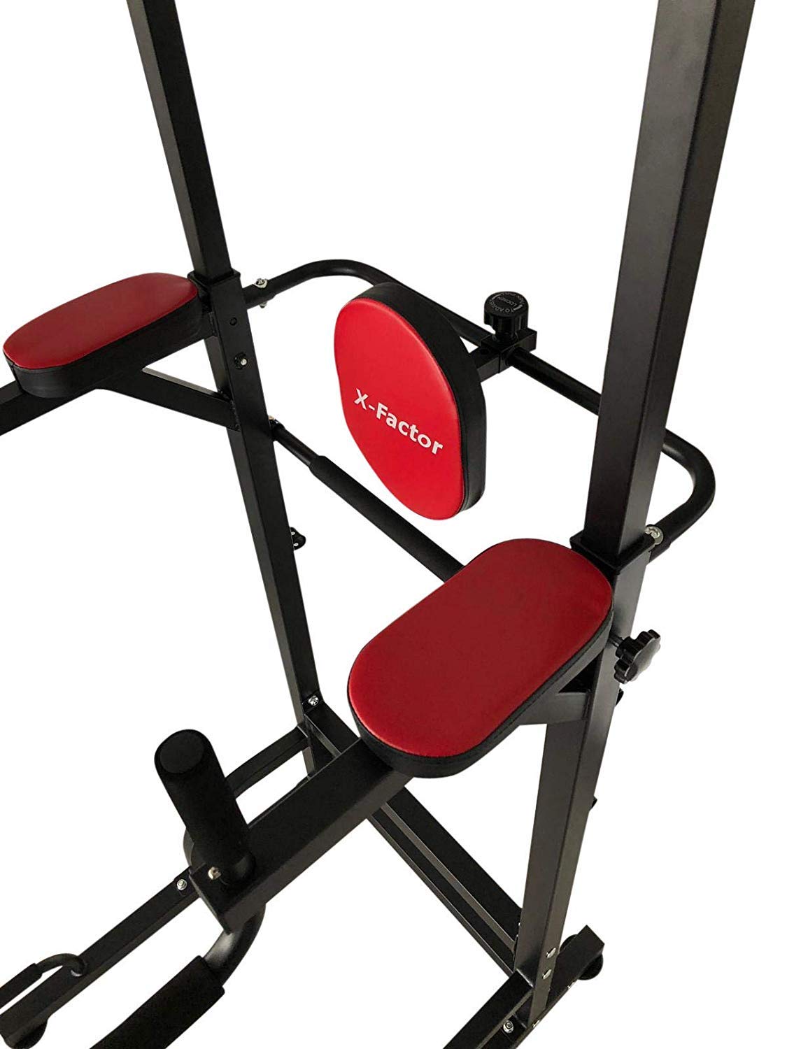 X-Factor Pull Up Station Chin Up Bar Dip Stand Heavy Duty 8.0 Power Tower Multi Function Home Gym Adjustable VKR Strength Training Fitness Equipment w Suction Cups