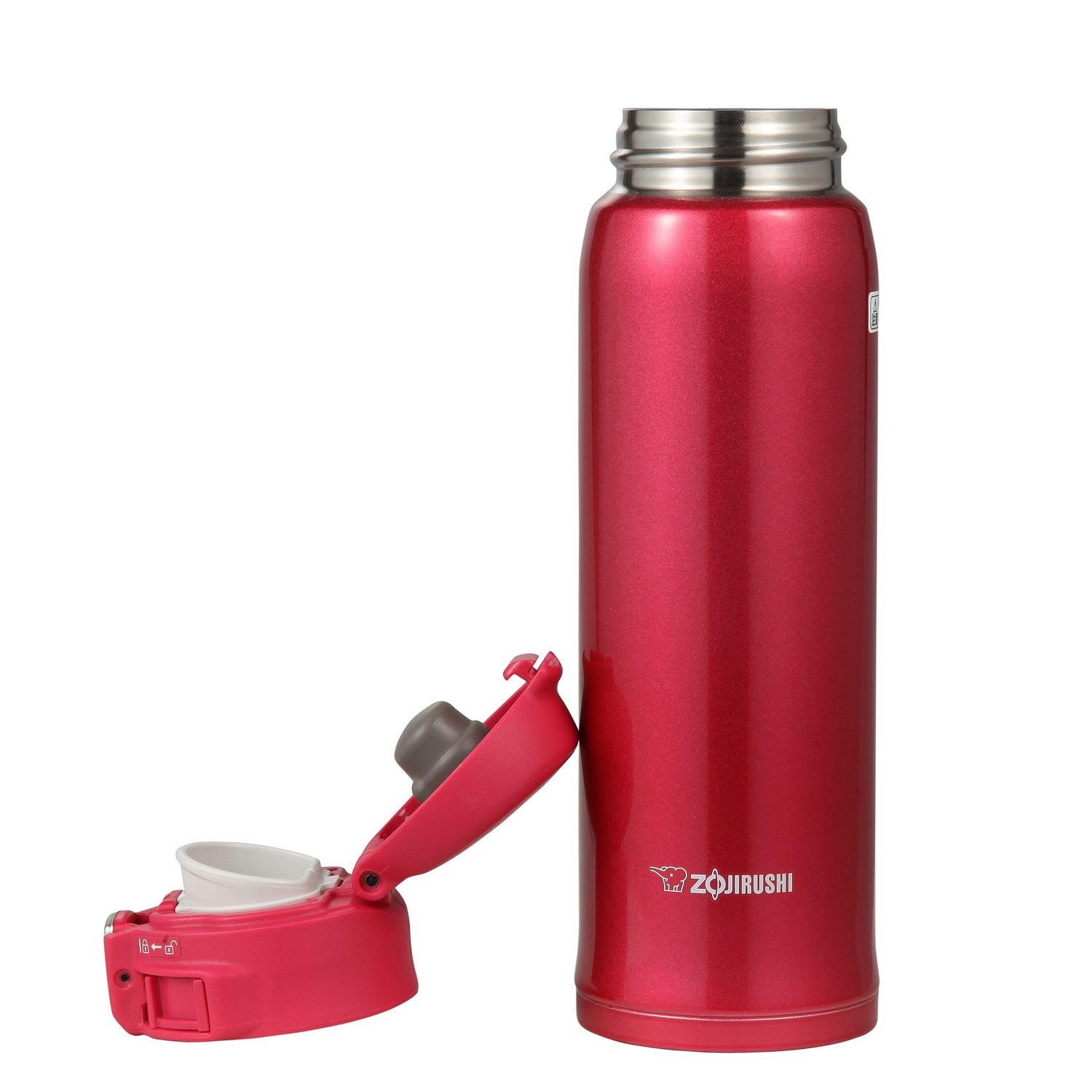 Zojirushi SM-SA48RW Stainless Steel Vacuum Insulated Mug, 1 Count (Pack of 1), Clear Red