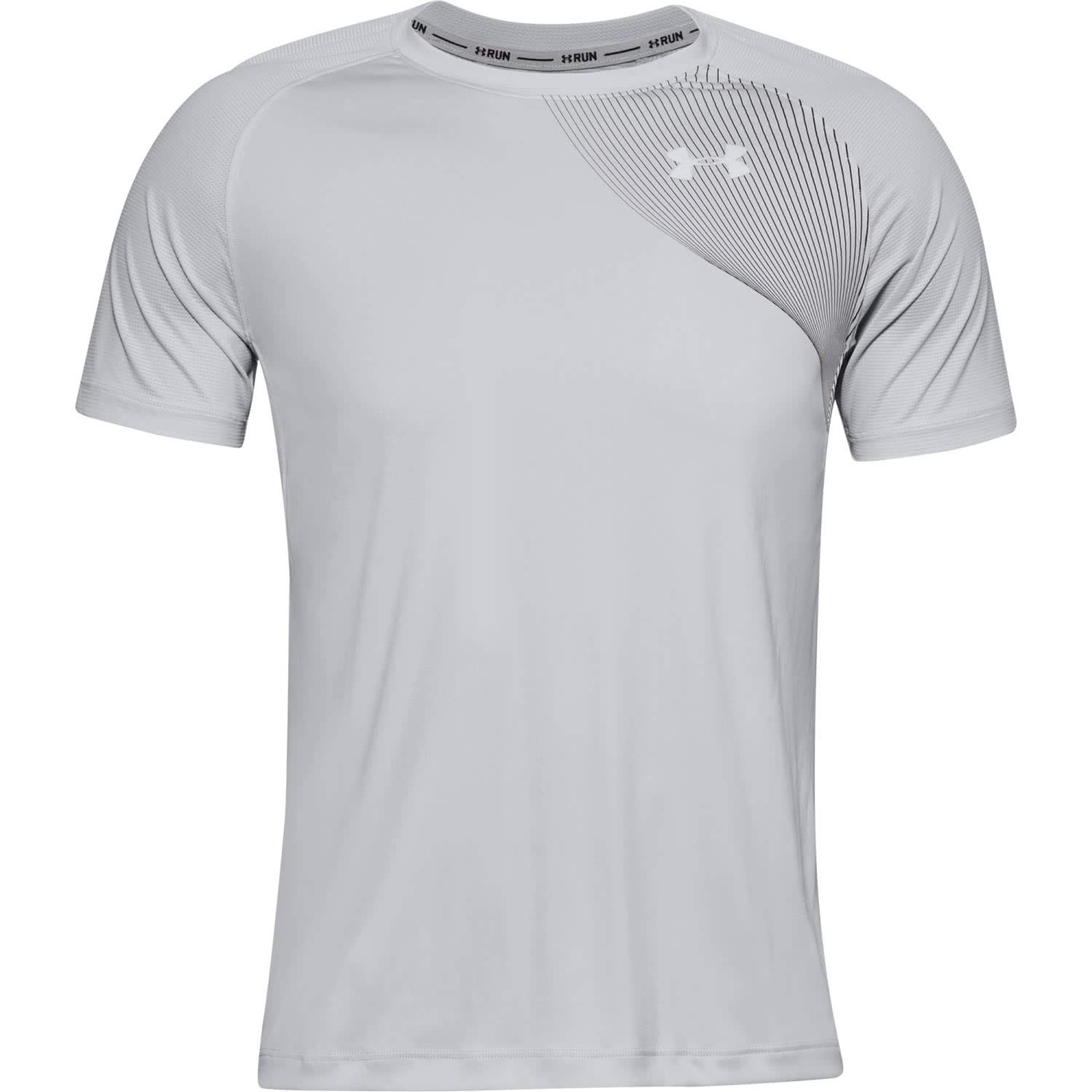 Under Armour Qualifier Iso-chill Short Sleeve Running Shirt, Halo Gray (014)/Reflective, Medium