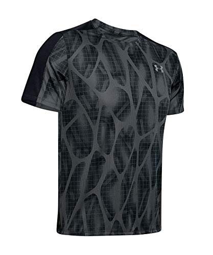 Under Armour Speed Stride Printed Running Short Sleeve, Pitch Gray (012)/Reflective, Large