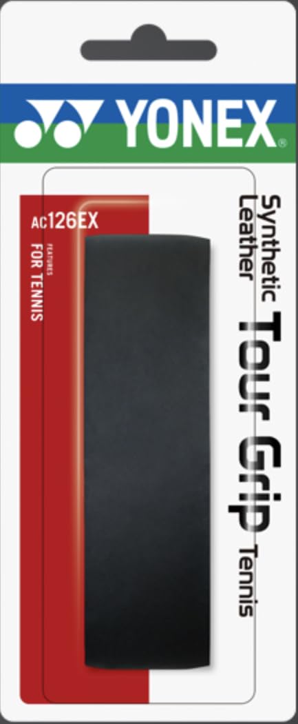 YONEX Synthetic Leather Tour Grip Tennis Replacement Grip (Black)