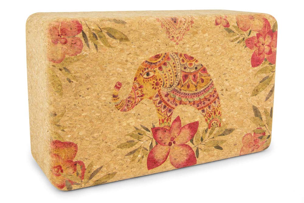 Yoloha Yoga Cork Yoga Block | 9" x 5.5"x 3.5" |Strong, Sustainable, Soft, Durable, Premium, Handmade, Moisture Resistant