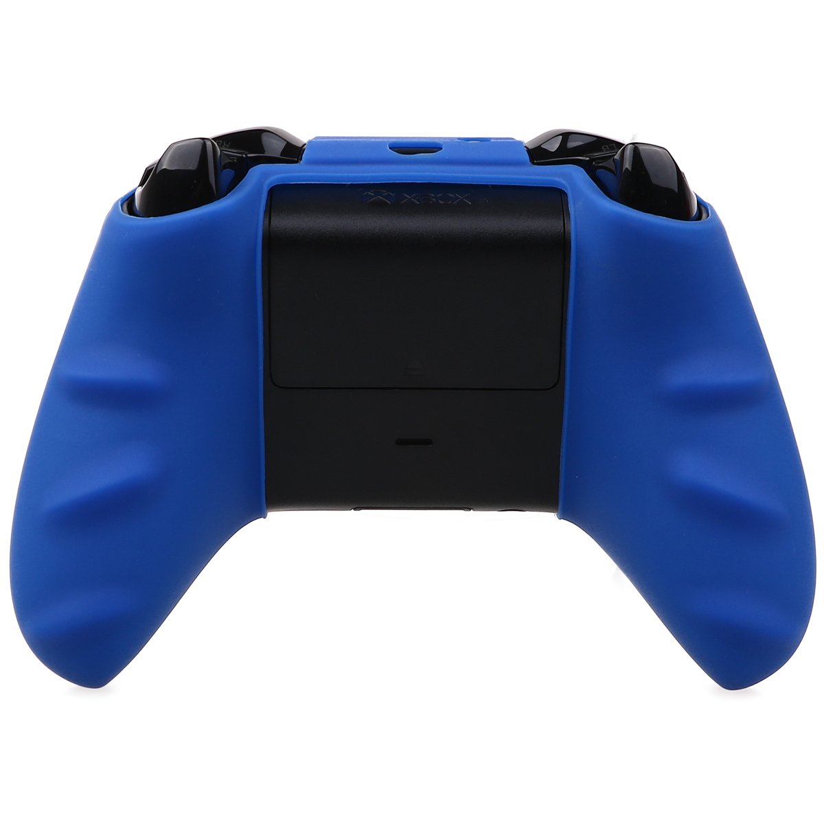 YoRHa Silicone Cover Skin Case for Microsoft Xbox One S Controller x 1(Blue) with Pro Thumb Grips 8 Pieces