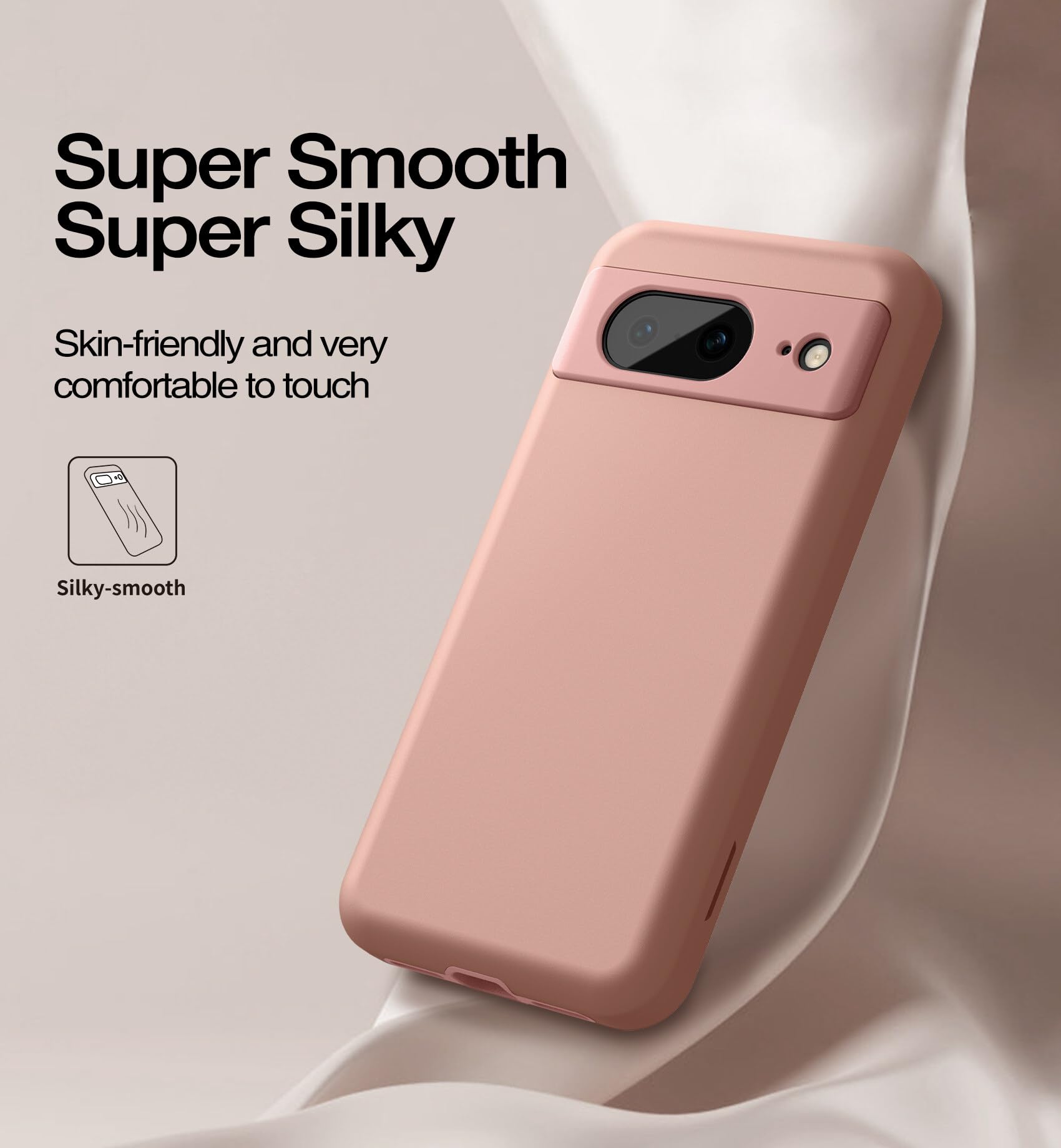 WeLoveCase for Google Pixel 8 Case, 3 in 1 Full Body Heavy Duty Protection Hybrid Shockproof TPU Bumper Phone Case for Google Pixel 8, Rose Gold
