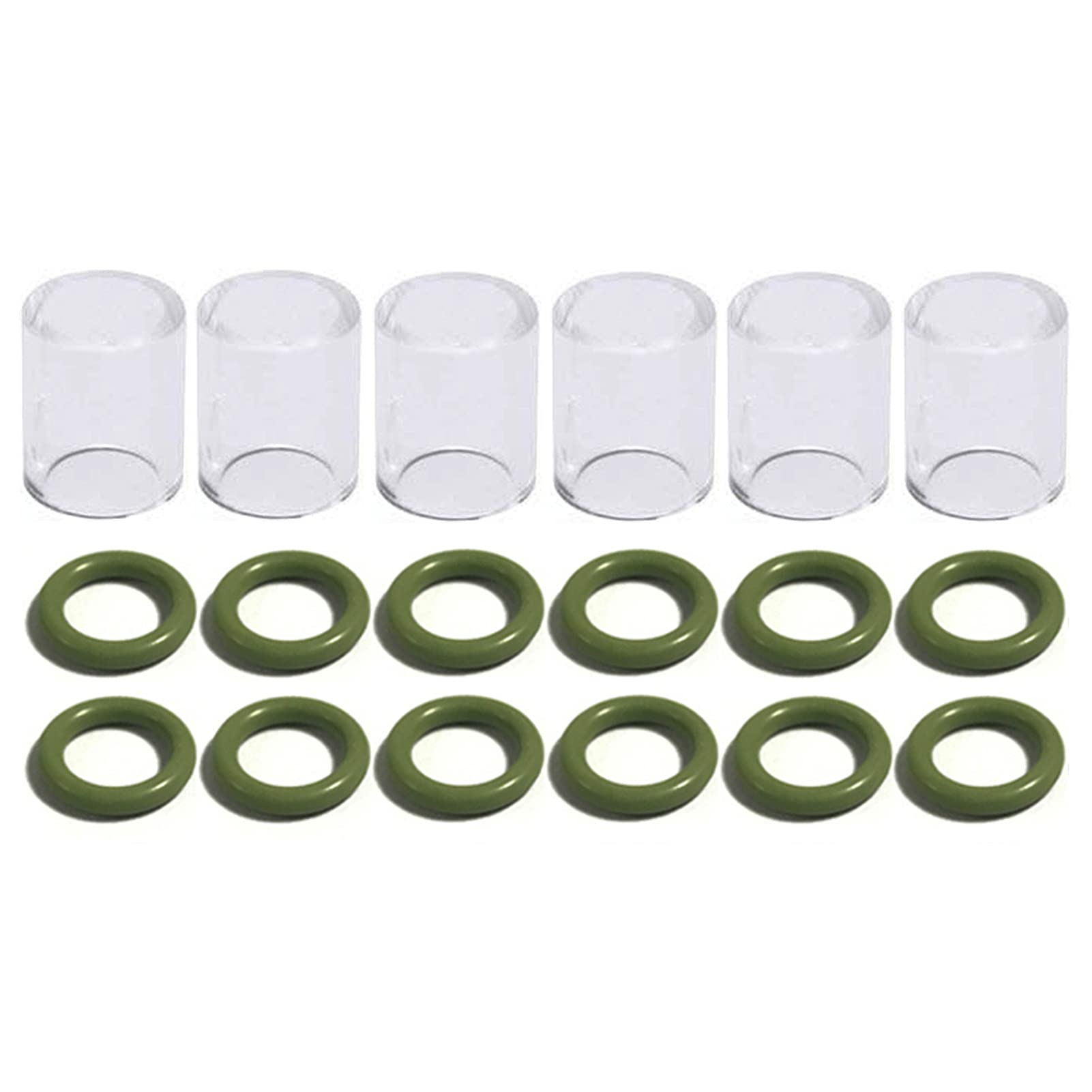 Zinger 53pcs TIG Welding Torch Stubby Gas Lens #10 Pyrex Glass Cup Kit Accessories for DB SR WP-17/18/26 TIG Welding Torch,with Cup+Back Cup+Nozzle+Collet+Collet Body+Gas Lens+Cup Gasket