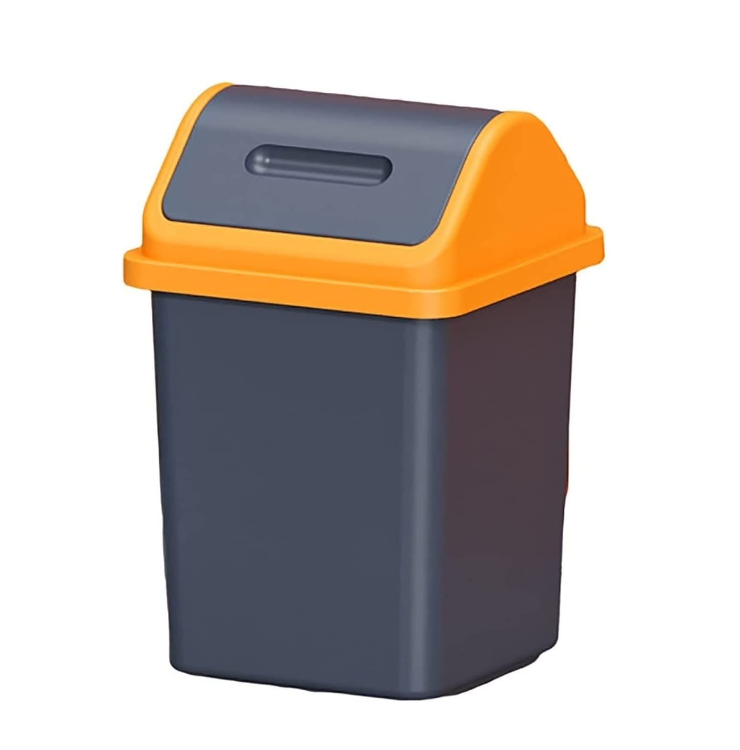 Trash Can Kitchen Trash Bin Flip Bin Trash Can 10 Litre Plastic Indoor Recycle Recycling Waste Bin with Shake Lid Garbage Can Bedroom Garbage Bin (Color : Blue, Size : 18 * 18 * 32.5cm)