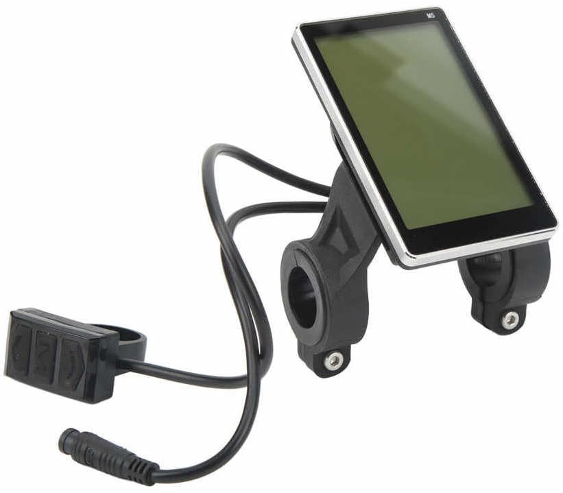 VQP EBike Display, Electric Scooter Bike LCD Display, Waterproof EBike Control Panel, 24V 36V 48V 52V 60V M5 5-Pin EBike Controller Meter LCD Monitor, 31.8mm 22.2mm Handlebar