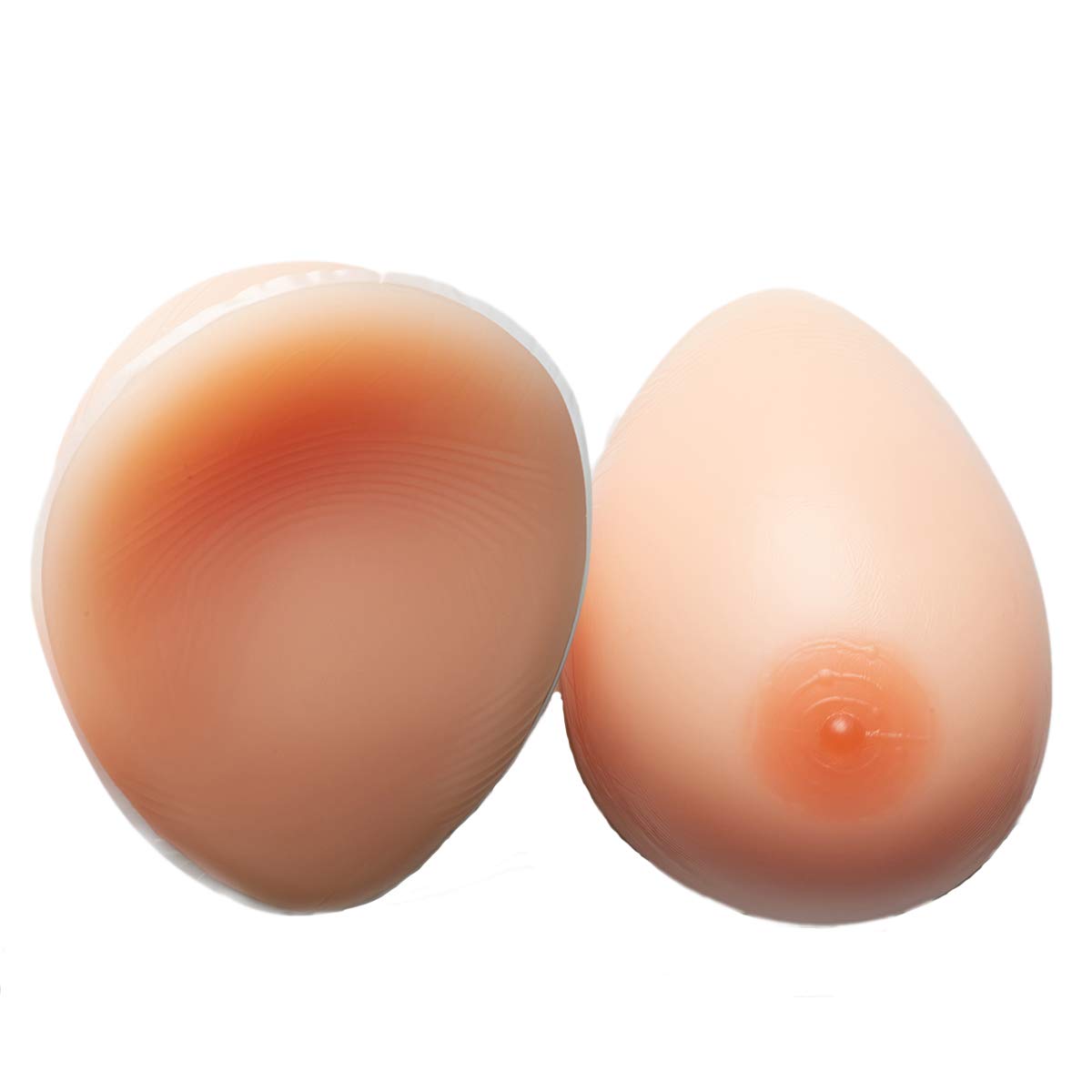 ZMASI Silicone Breast Forms Fake Breasts Mastectomy Prosthesis, C D DD E G Cup Mastectomy Breasts (B Cup,600g/Pair. L-W-H: 5.9 * 4.3 * 2.1inch)