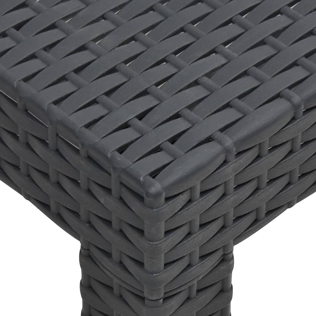 VRAXO 2 Piece Patio Lounge Set with Cushions PP Rattan Anthracite,Outdoor Furniture Sets-72.05lbs