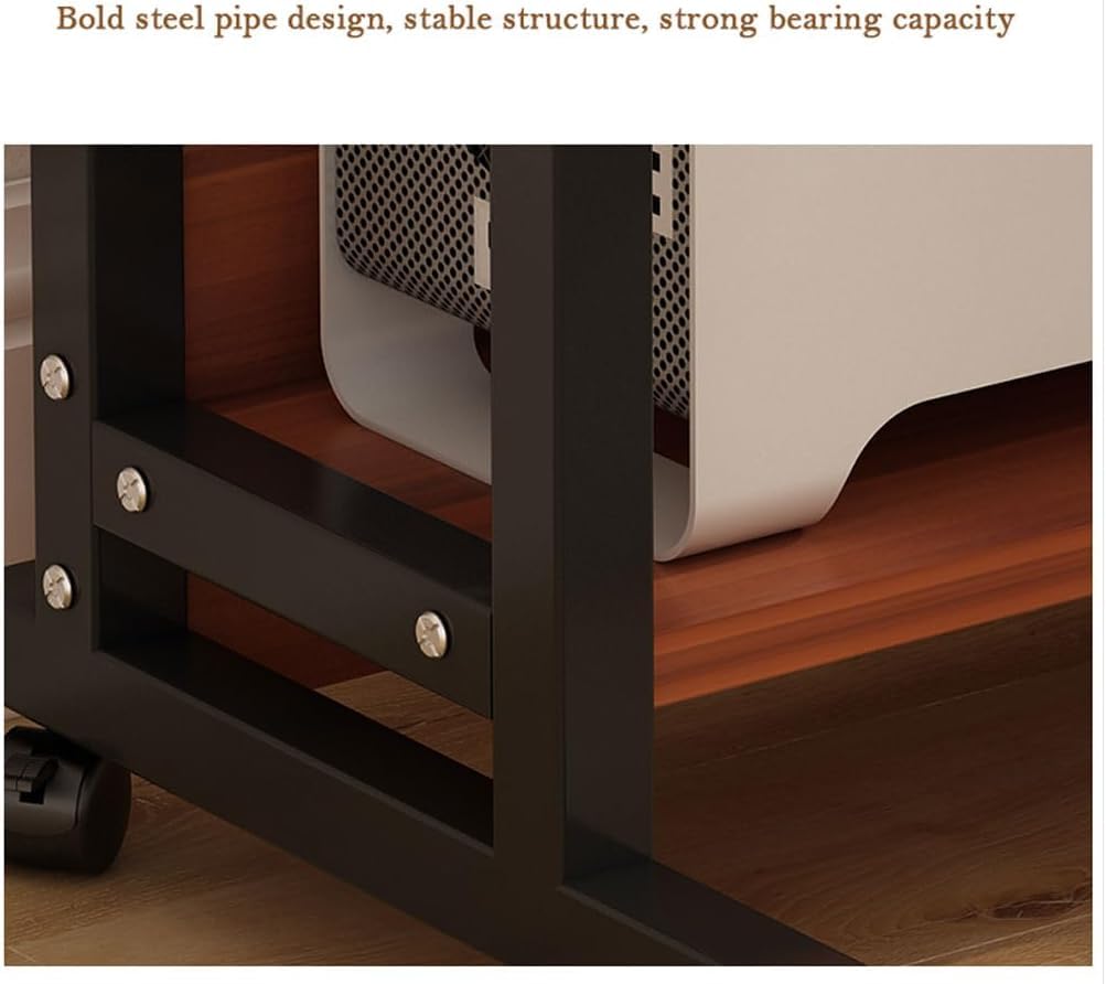 ZUMAHA Computer Desk Up and Down Study Desk Keyboard Tray Small Mobile Rolling Standing Desk Height Adjustable Work Table