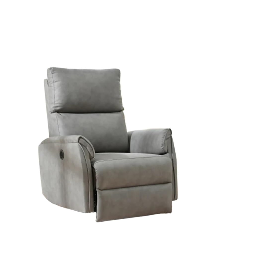 YASEZ Gray Electric Power Recliner Chair,Upholstered Foam Lounge Single Sofa,Reclining Chair W/USB Charging