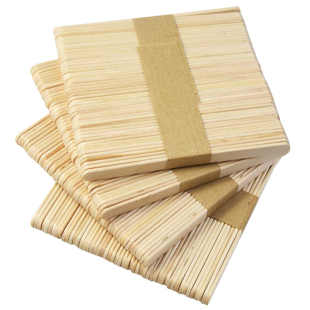 Yolyoo 200pcs Wooden Wax Sticks Wax Spatulas Wax Applicator Craft Sticks for Hair Eyebrow Removal
