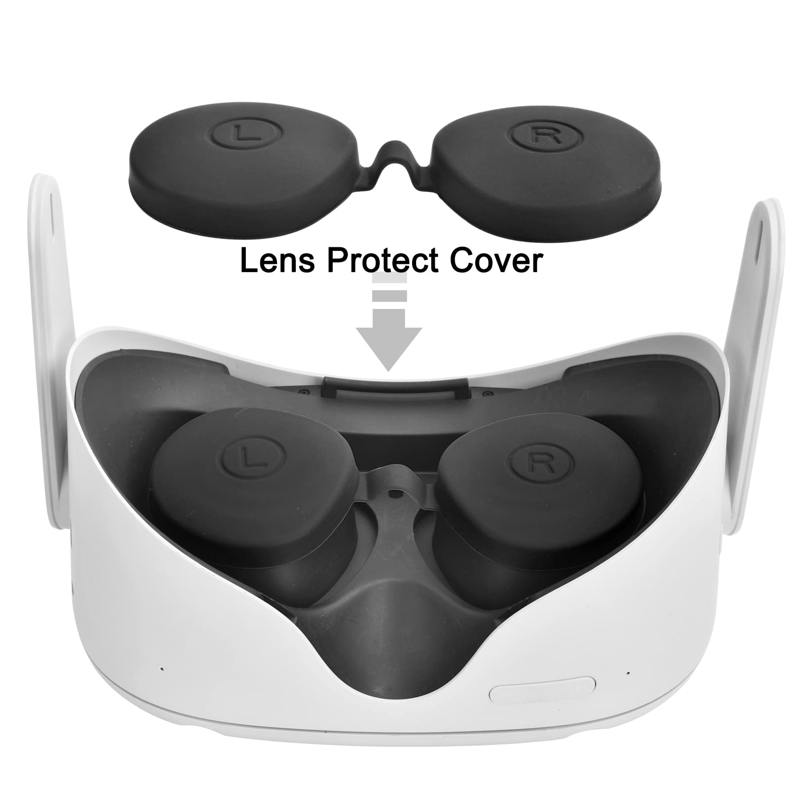 VR Accessories,Silicone face Cover,Shell Cover,Touch Controller Grip Cover,Silicone Handle Strap Combo,Protective Lens Cover Compatible with Oculus Quest 2