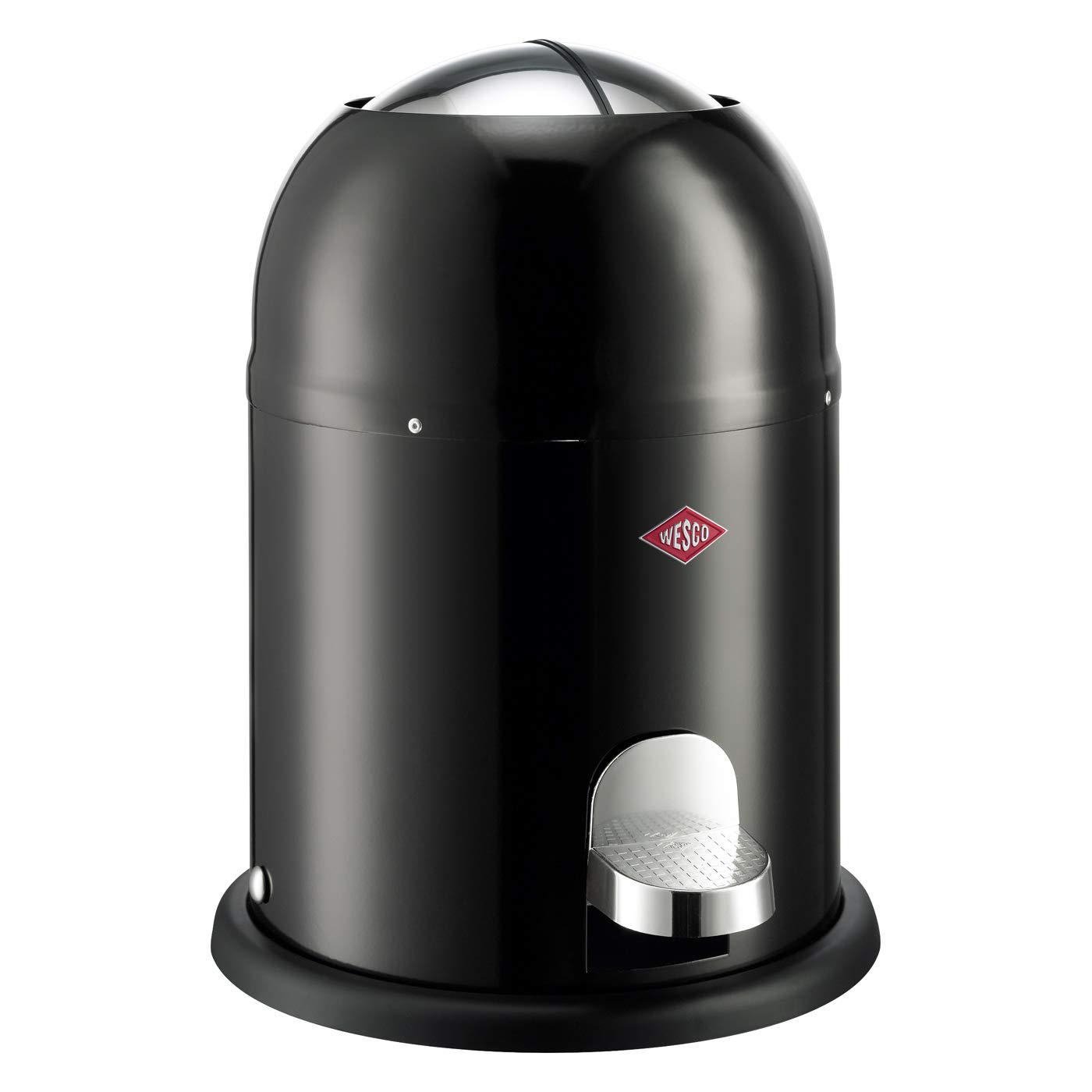 Wesco Waste Bin Mini Master 6 L Powder-Coated Sheet Steel, Black, 26,4x26,4x36 cm,