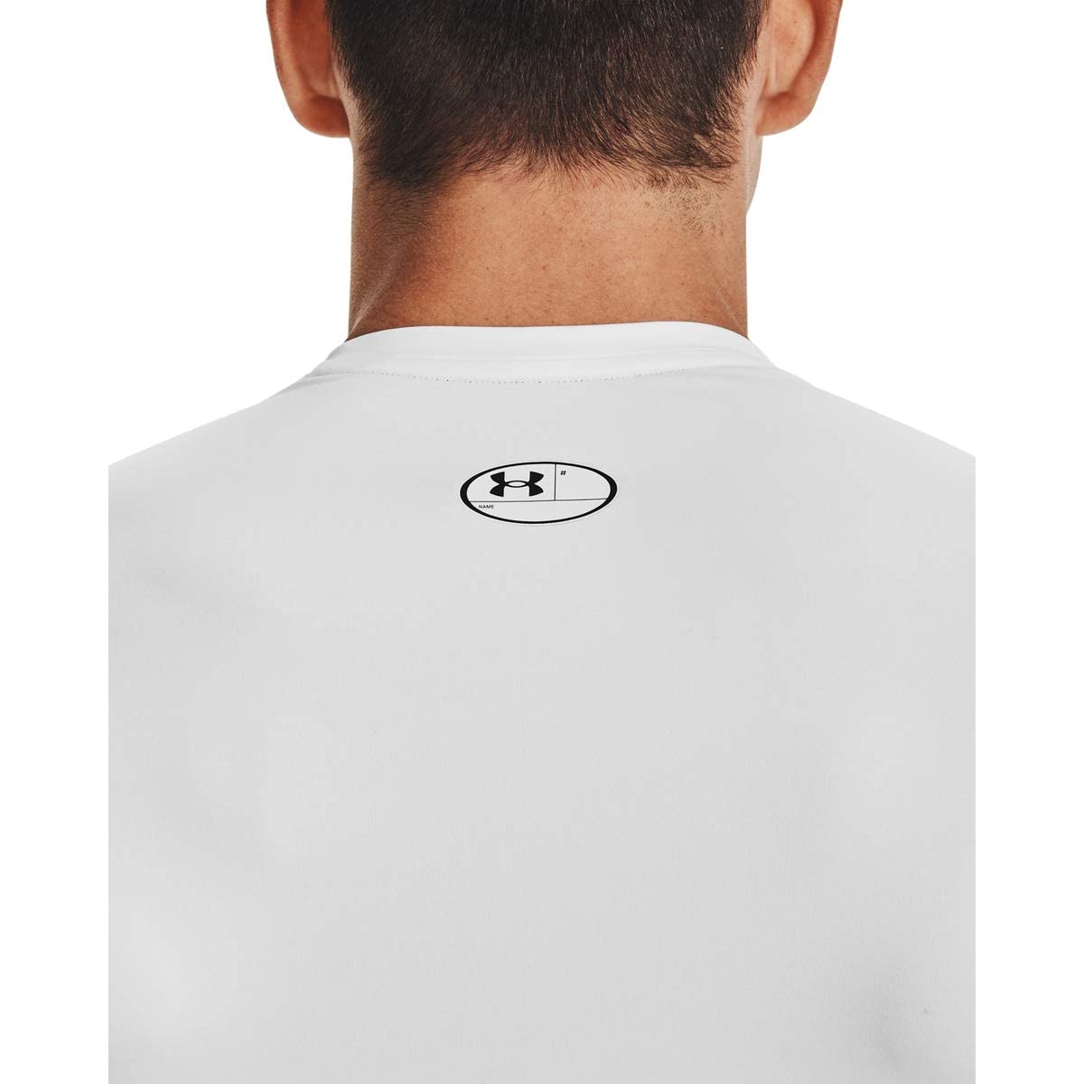 Under Armour Men's Armour HeatGear Compression Short-Sleeve T-Shirt , White (100)/Black, XX-Large