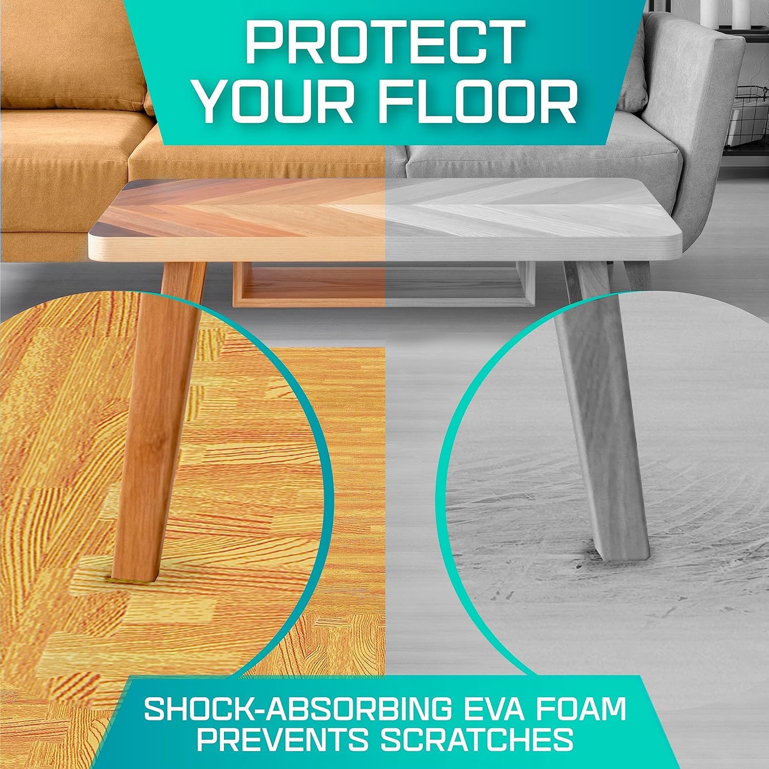Yes4All Interlocking Floor Mats with Border – Foam, Gym Floor Mats with EVA Interlocking Tiles (12 Square Feet – Oak Wood Light – 12 Tiles)