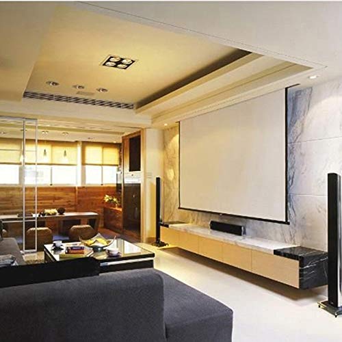 ZZBJ 100 Inch 16:9 Electric Projector Screen with Remote Control Motorized Projection Curtain for Home Cinema Business School