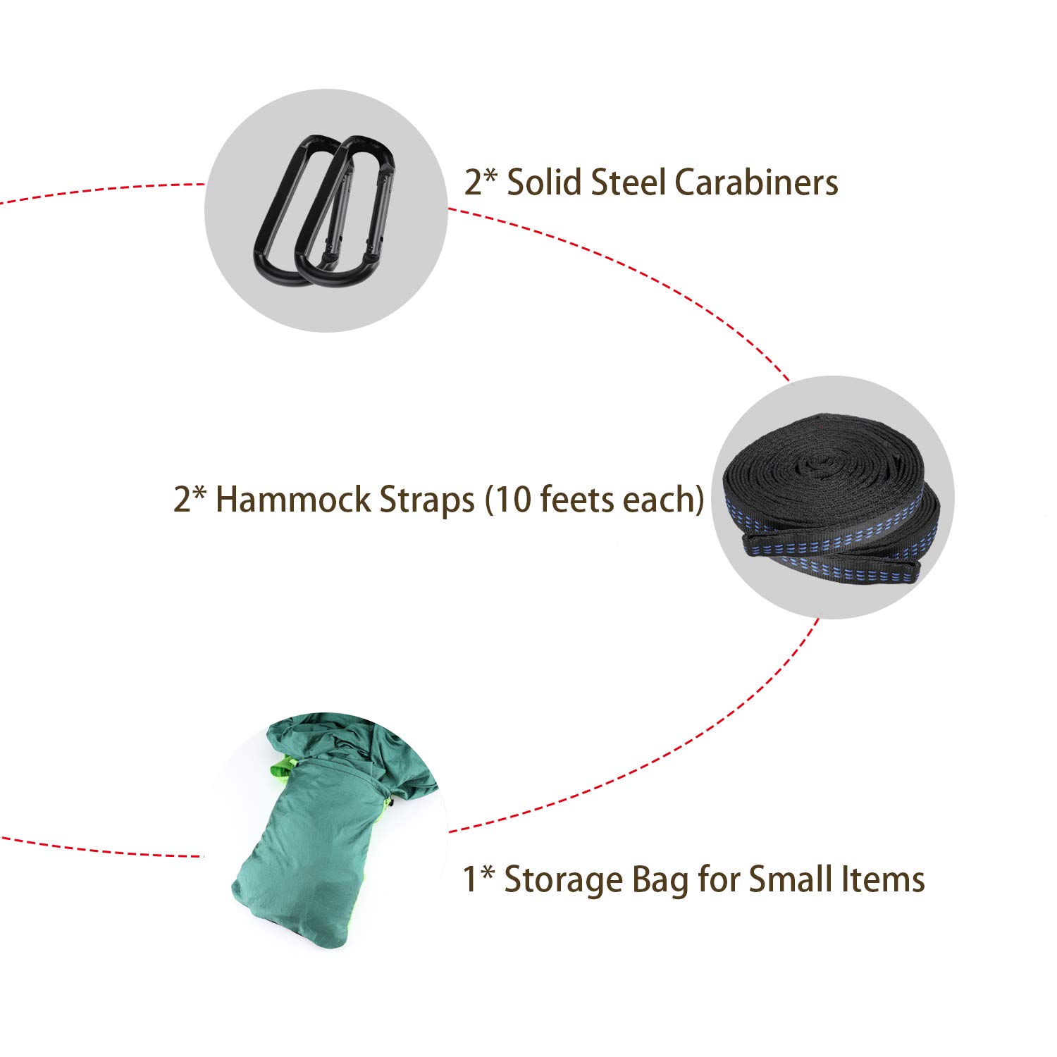 YOOMALL Double Camping Hammock with Tree Straps Support 600 Pounds Easy Set Up Indoor Outdoor Travel (Grey & Blue)