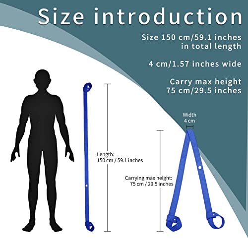 YH&GS Roller Skate Leash Adjustable Ski Boots Carrier Strap Snowboard Boot Shoulder Sling Leash Fashionable Transport Strap Speed Strap Quad Skate Strap for Ice Skates(Blue)