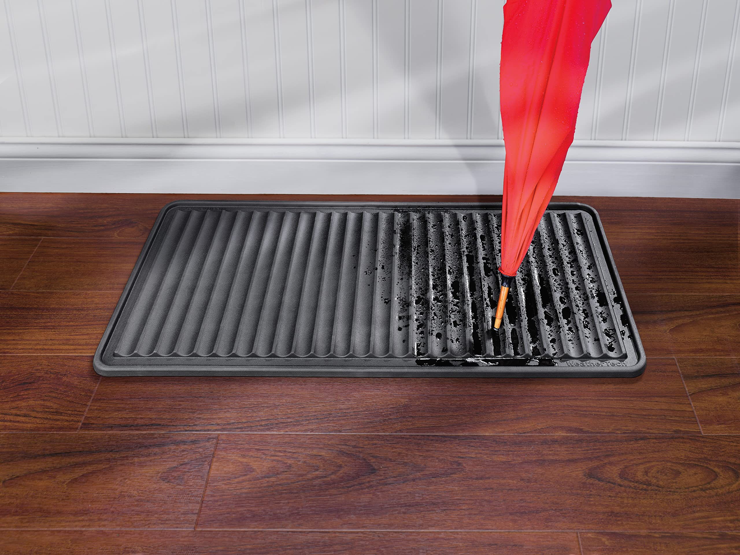 WeatherTech BootTray for Entryway - Durable Mat for Boots, Shoes, Traps Water and Dirt (16"x36") - Black