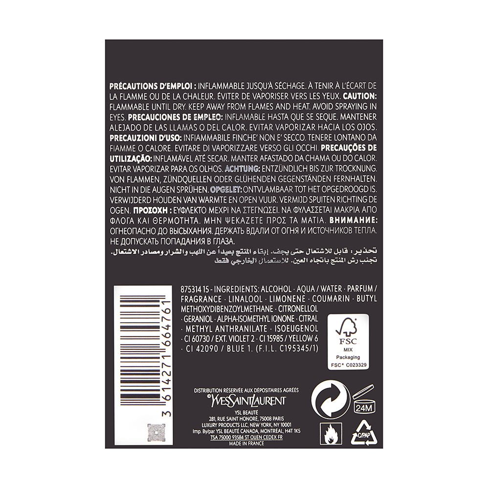 Yves Saint Laurent La Nuit De L'Homme Eau Electrique Eau De Toilette Spray 100ml/3.3 Fl Oz