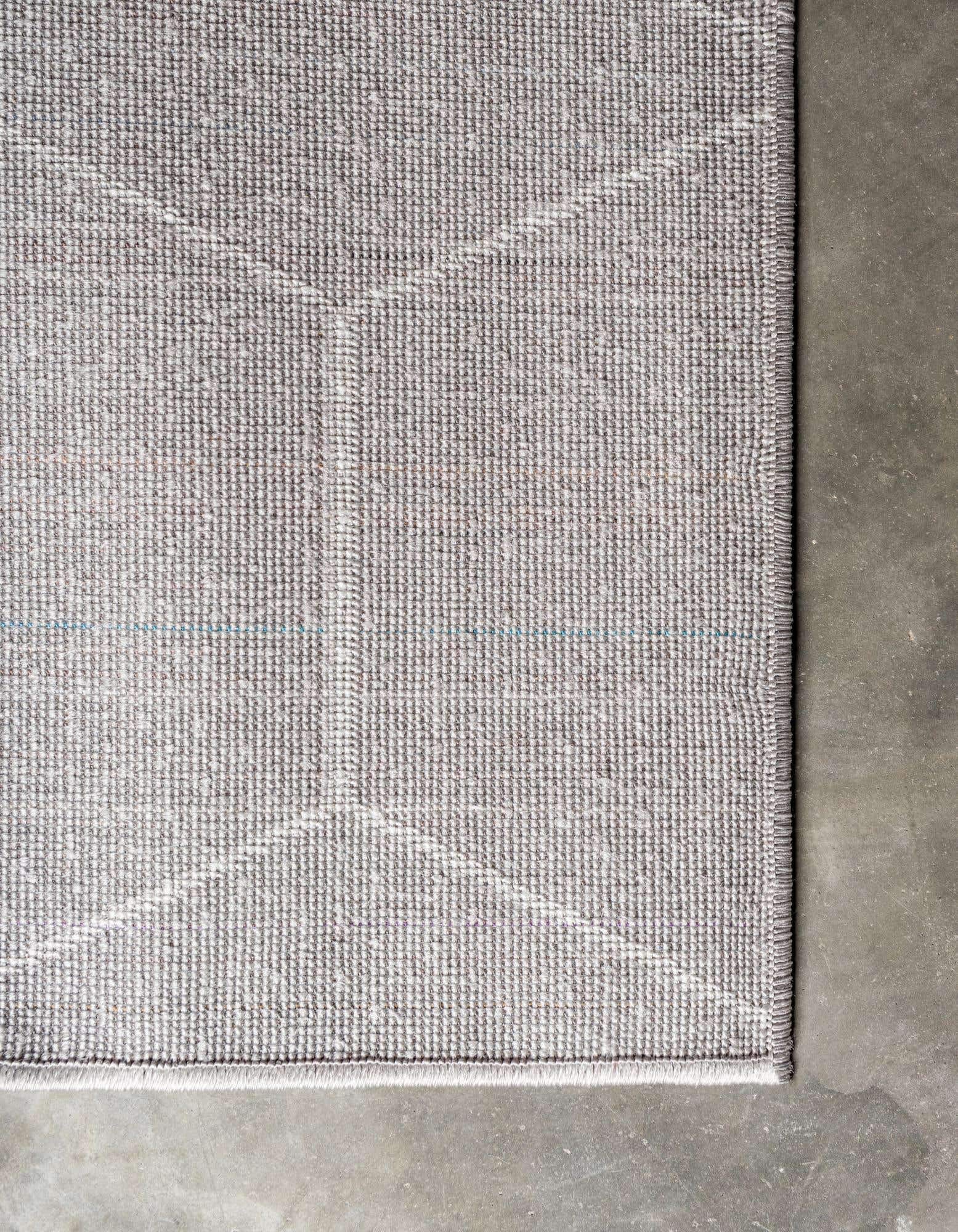 Unique Loom Trellis Frieze Collection Area Rug - Geometric (10' x 13', Light Gray/ Ivory)