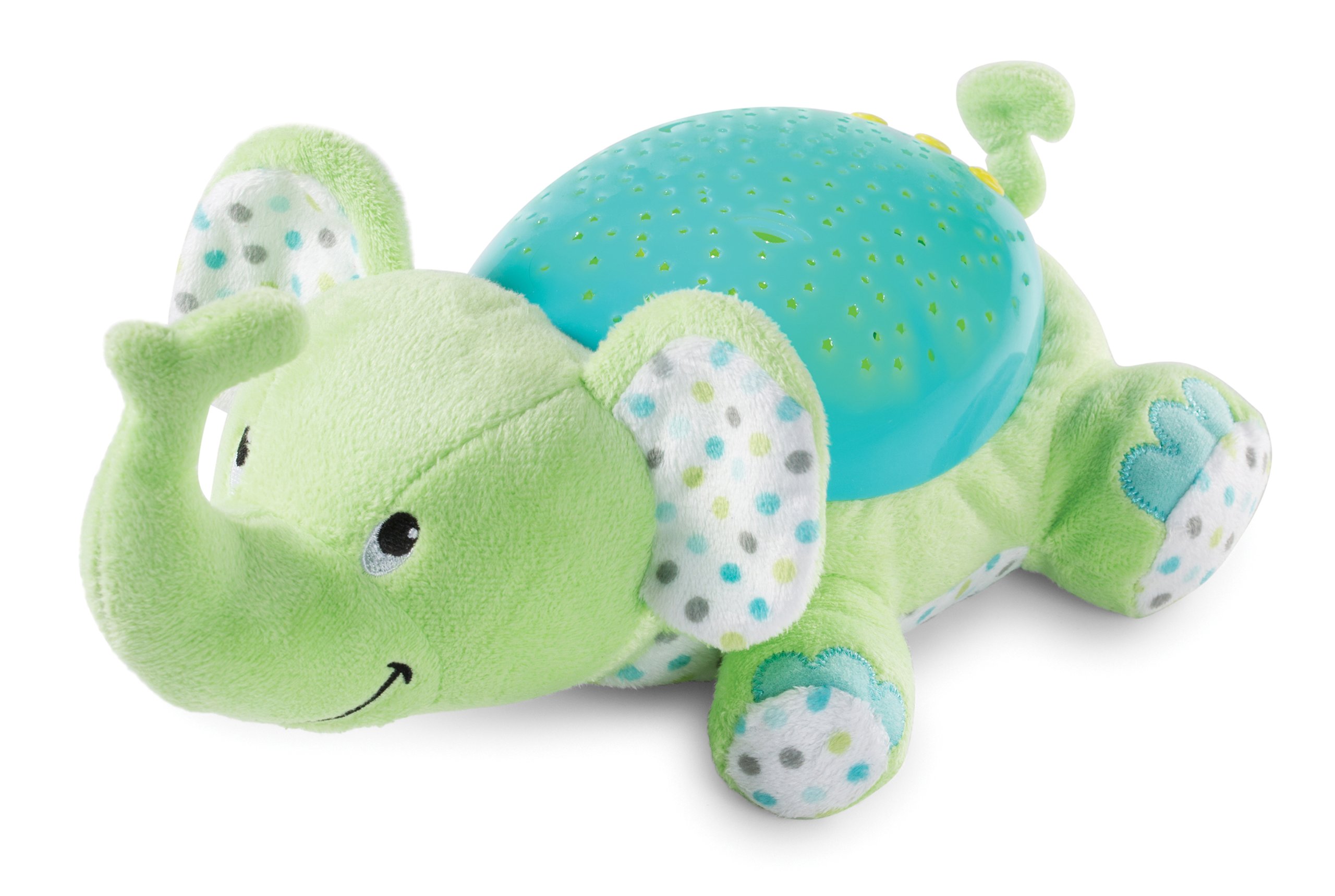Summer Slumber Buddies Soother (Green/Teal Elephant) β Projector Night Light for Kids with Calming Songs and Sounds