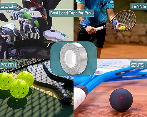 SummerHouse 2 Grams Per Inch High Density Golf Lead Tape 1/2'' x 100'' Available 0.025 Inch Thickness for Tennis Pickleball Paddles Racket and Fishing