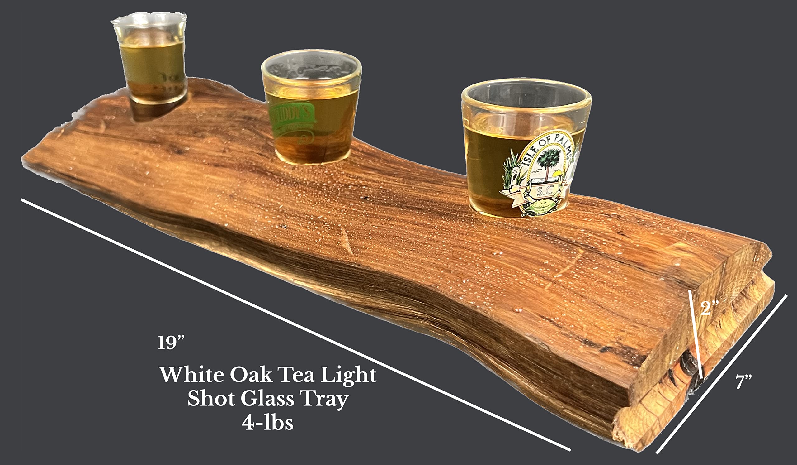 White Oak Shabby Chic Tealight holder | Shot glass tray | Solid hardwood centerpiece for any occasion by Dusty Roads C3