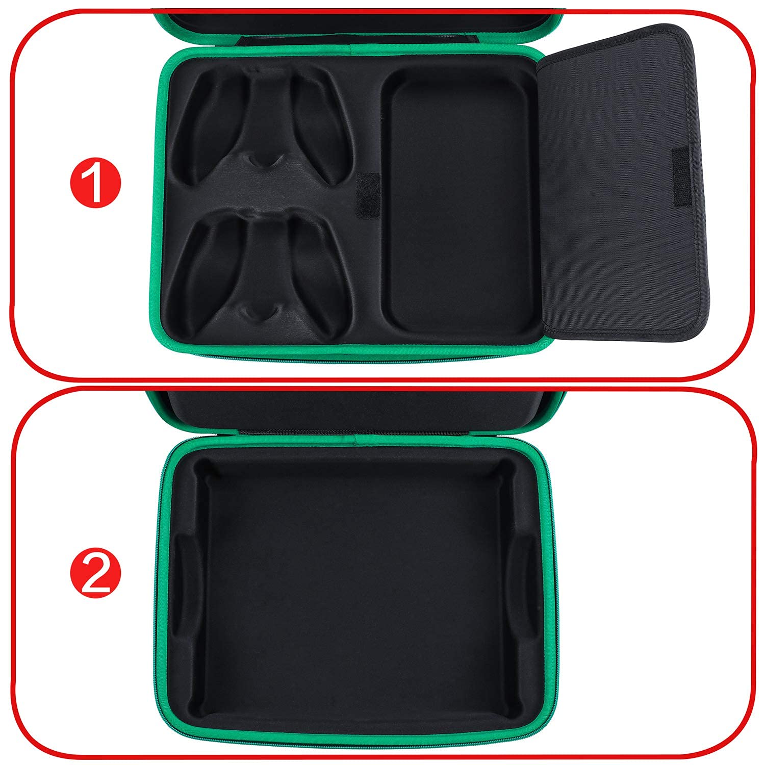 Zadii Hard Carrying Case Compatible with Xbox One X, Fit Xbox One X Console, 2 Wireless Controllers, Power Cable, HDMI Cable Game Discs and Other Accessories