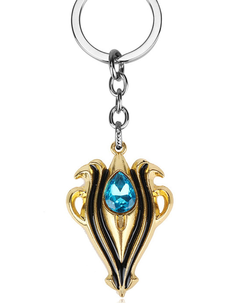 zheFanku Fire Emblem Fates - Azura's Pendant - Imitation Sapphire Pendant Keychain