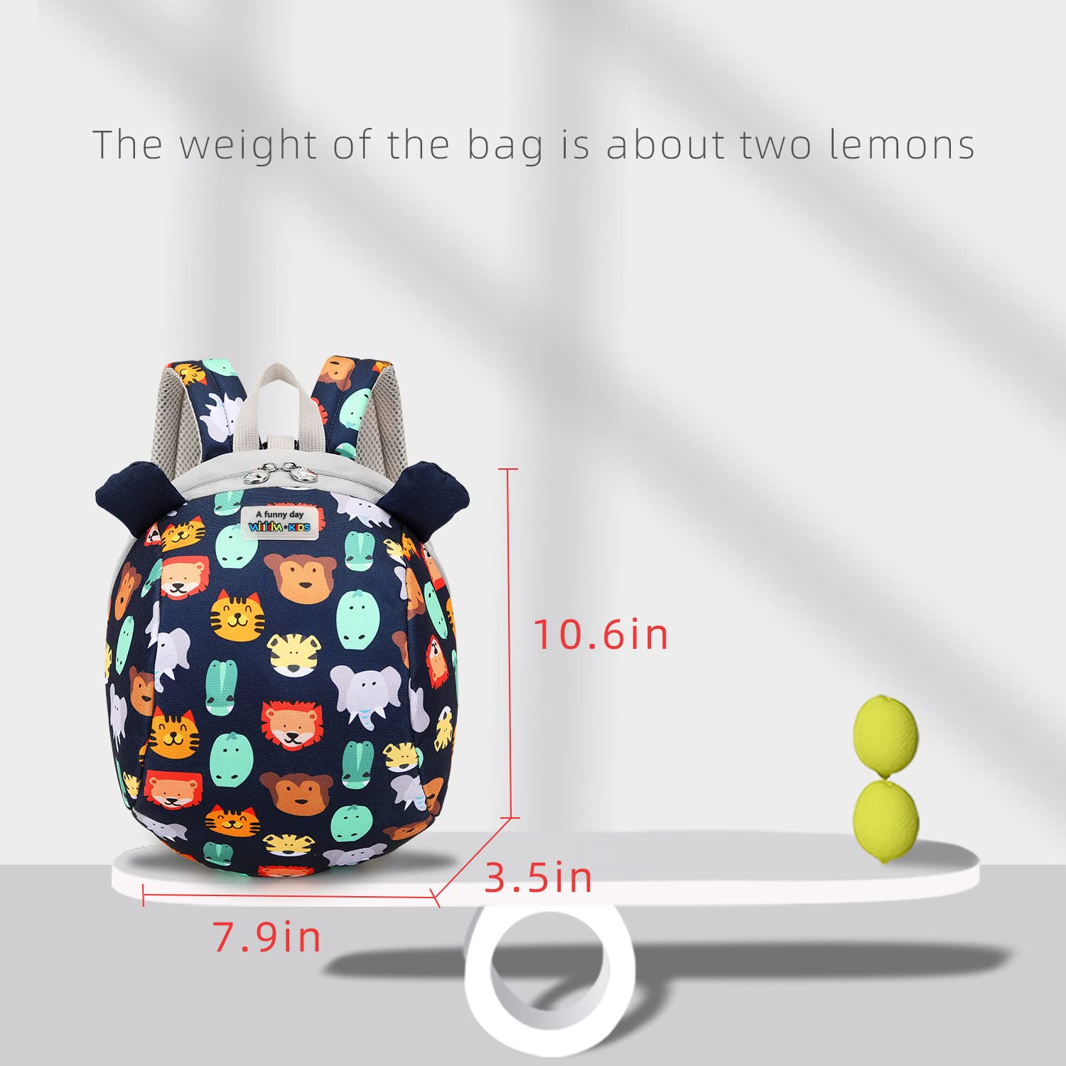 willikiva Dinosaur Toddler Mini Backpack Children Kids Baby Safety Harness Leash Waterproof Boys and Girls(Zoo,Small Age1-2)