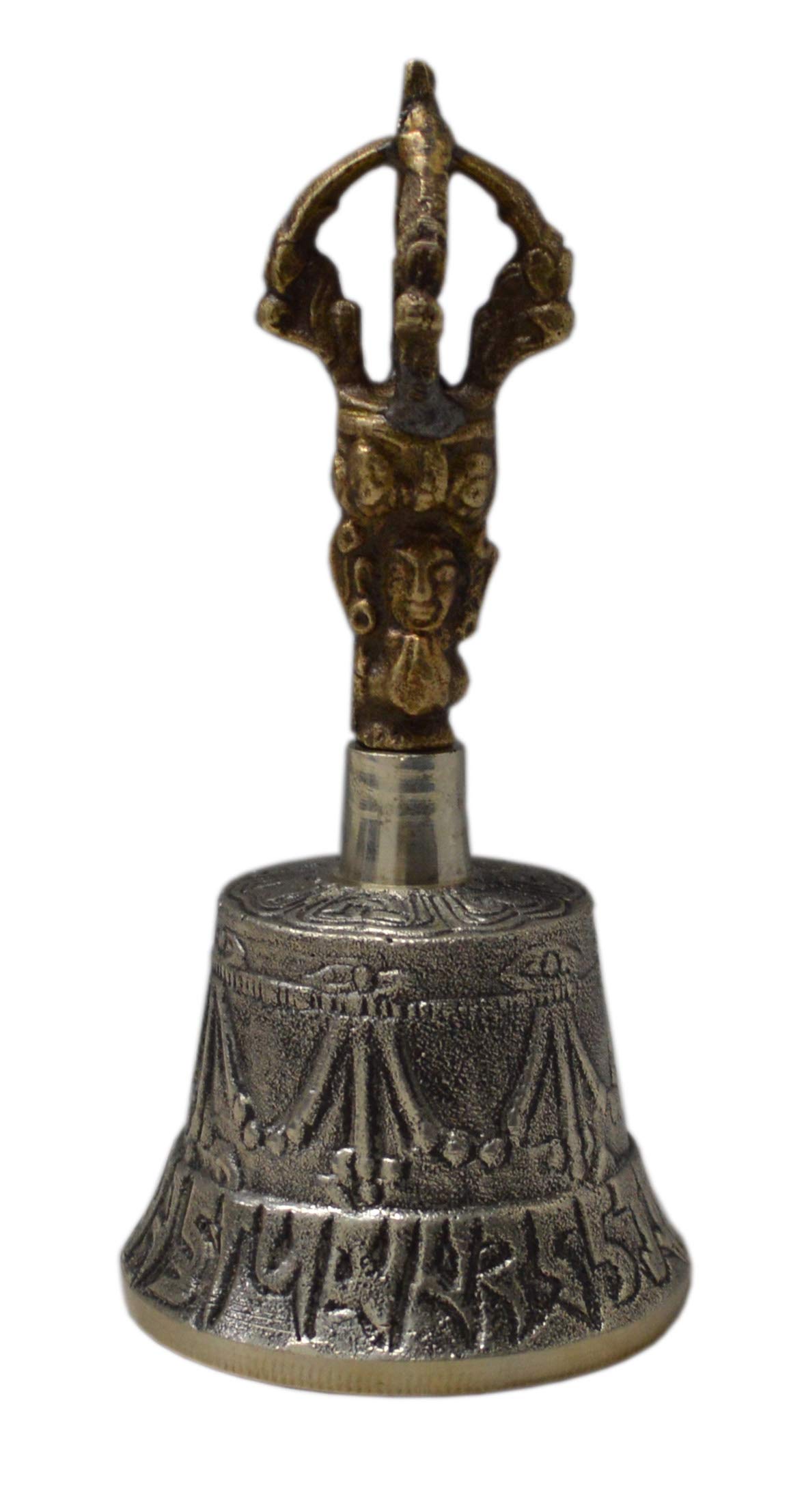 Zap Impex Tibetan Hand Bell Meditation & Prayer Bells Dorje Vajra 4 Inch