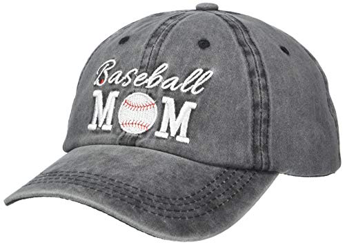 Waldeal Women's Embroidered Baseball Mom Adjustable Low Profile Ballcap Dad Hat Black