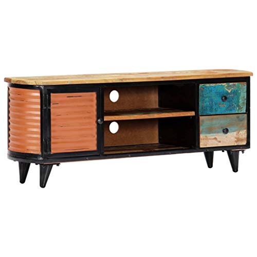 THYUOVAI TV Cabinet,Sideboard Lowboard Media Console Cabinet HiFi Cabinet Tv Table Suitable for Living Room,Bedroom,Closet,Hallway,Foyer,Office 47.2"x11.8"x17.7" Solid Reclaimed Wood
