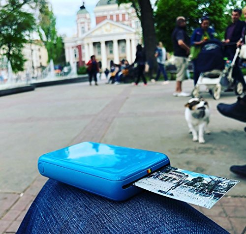 Zink Polaroid ZIP Wireless Mobile Photo Mini Printer (Blue) Compatible w/ iOS & Android, NFC & Bluetooth Devices