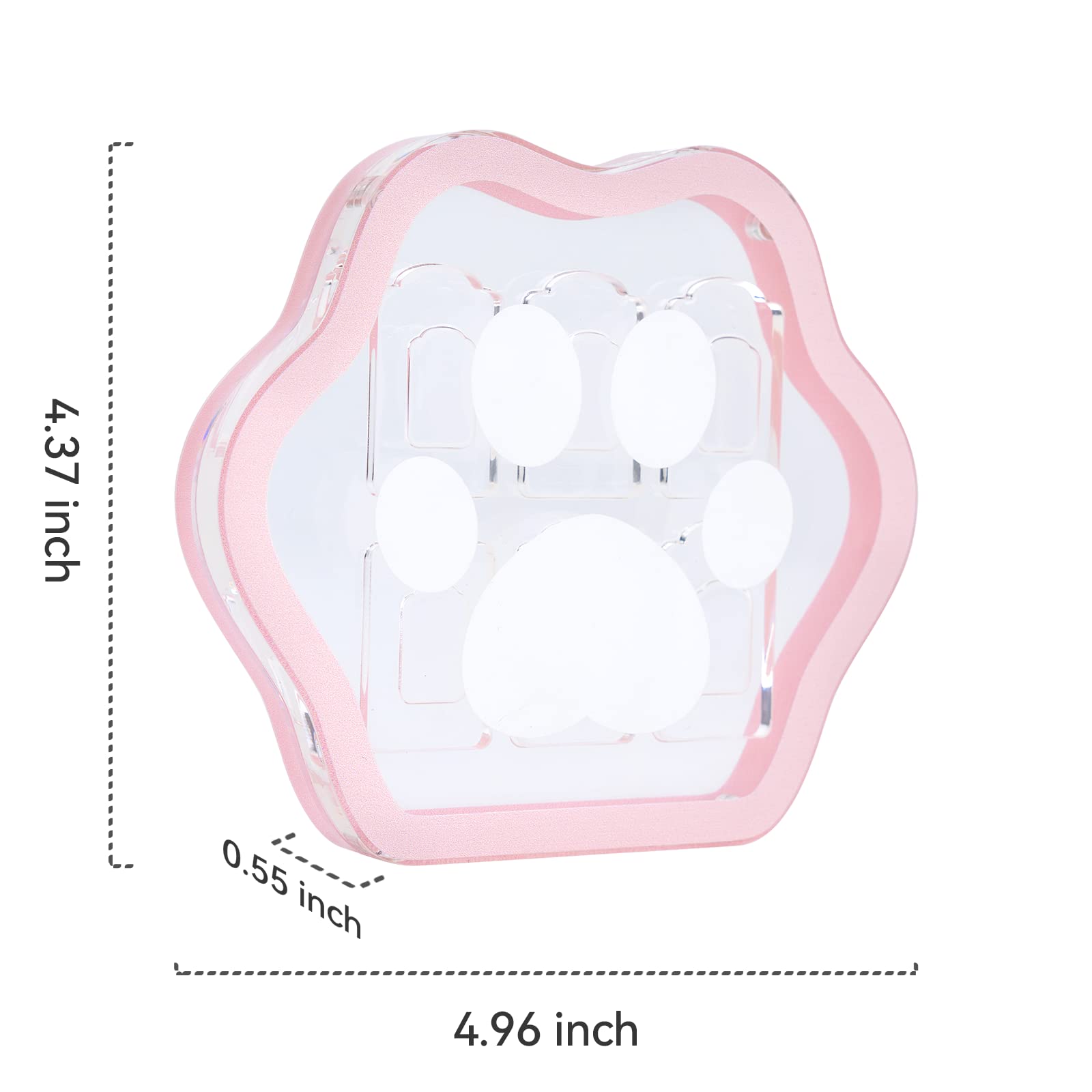 YOCORE Cute Cat Paw Game Card Case Compatible with Nintendo Switch- Transparent Hard Shell Game Card Holder for Switch Card Storage with 6 Game Card Slots Cartridge