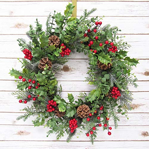 UWIOFF 12 Pack Artificial Red Berry, 10.2" Holly Christmas Berries Stems for Christmas Tree Wreath Decorations, Crafts, Festival Holiday and Home Decor
