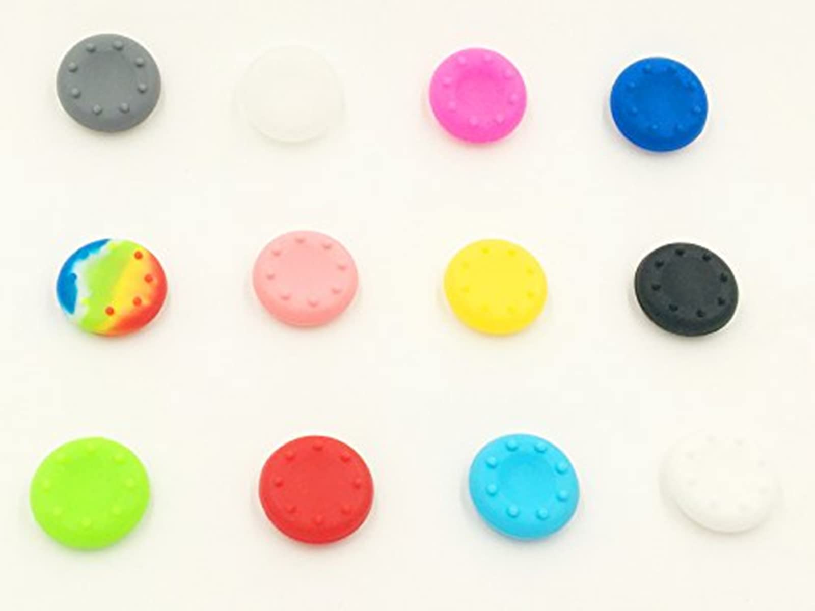 Zittop 24pcs Colorful Silicone Accessories Replacement Parts Thumb Grip Cap Cover Compatible with PS2, PS3, PS4, XBox 360, XBox One Controller