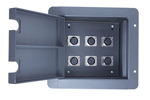 Yovus Pro Audio Recessed Stage Floor Pocket Box Black (6-xlr Female)
