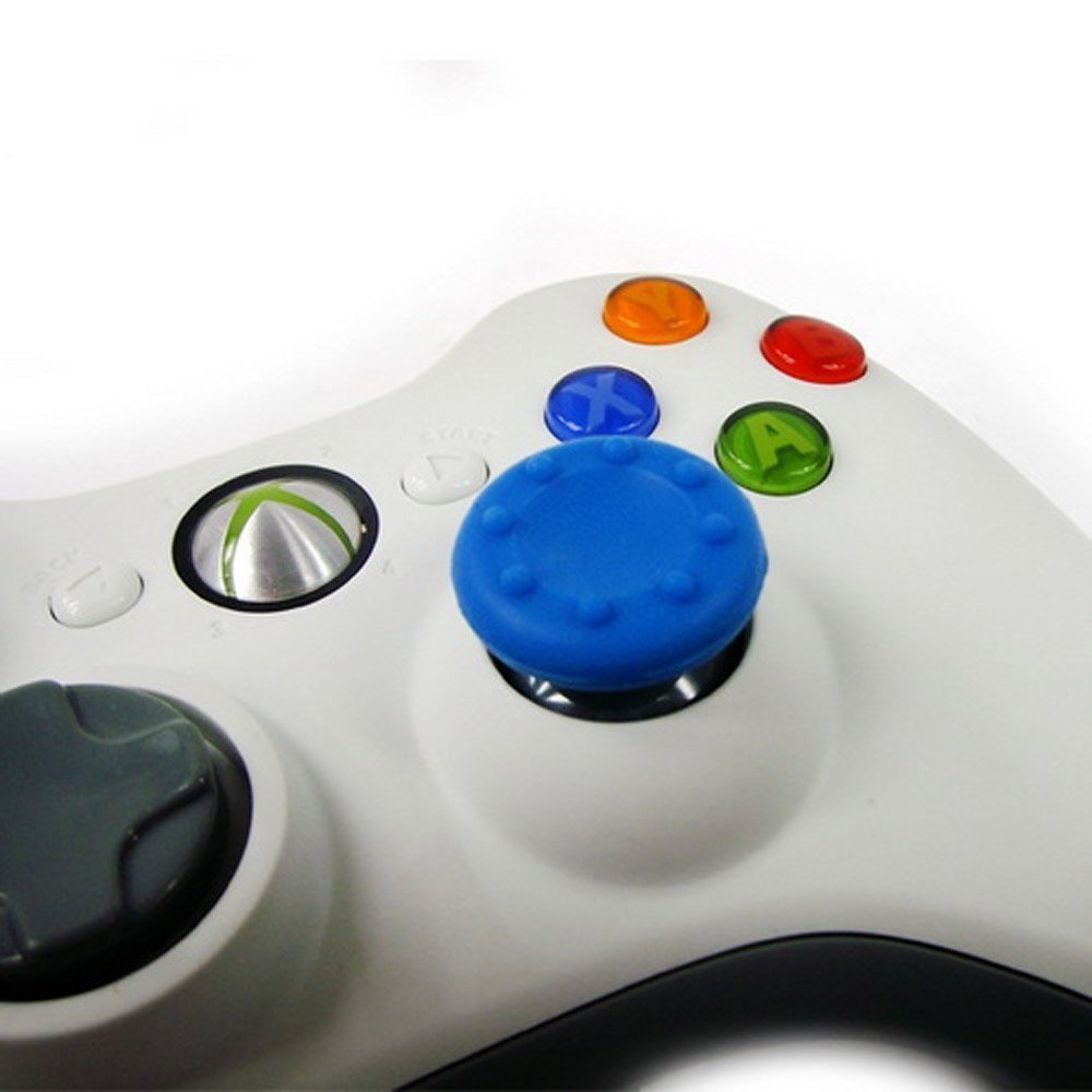 yueton 10 Pairs Colorful Silicone Accessories Replacement Parts Thumb Grip Cap Cover for PS2, PS3, PS4, XBox 360, XBox One Controller