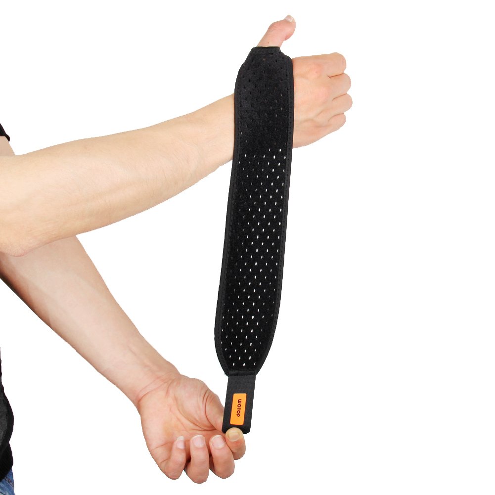 WOTOP Wrist Brace Wraps Carpal Tunnel Tendonitis Arthritis Pain Relief, Sports Wrist Support Protector Stabilizer Strap Band Compression Fits Right&Left Hand for Women and Men Pack of 2