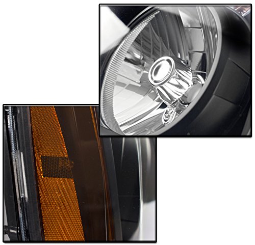 ZMAUTOPARTS Replacement Headlights Headlamps Black Compatible with 2007-2014 GMC Yukon/Yukon XL