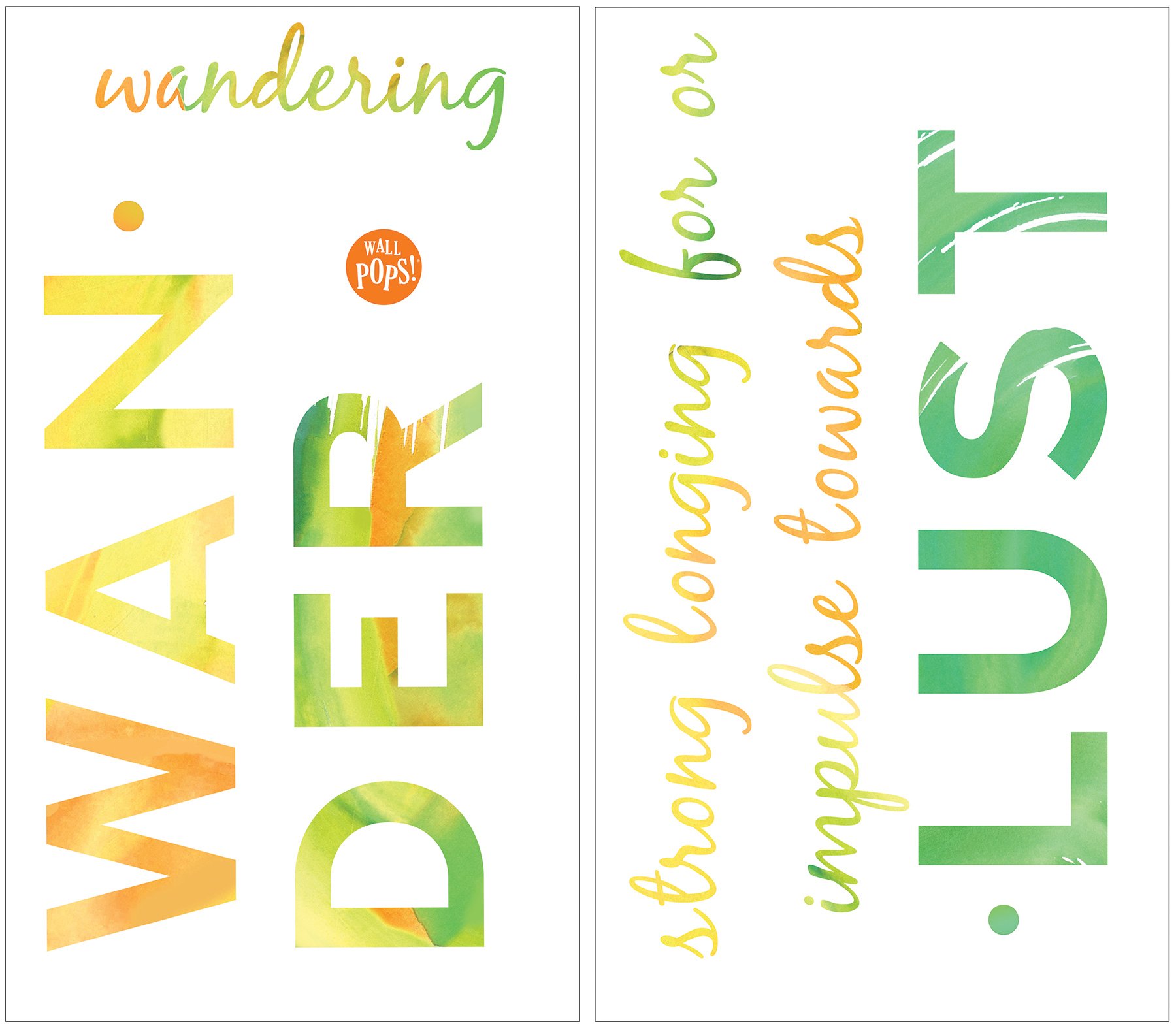 WallPops WPQ2814 Wanderlust Wall Quote, Multicolor