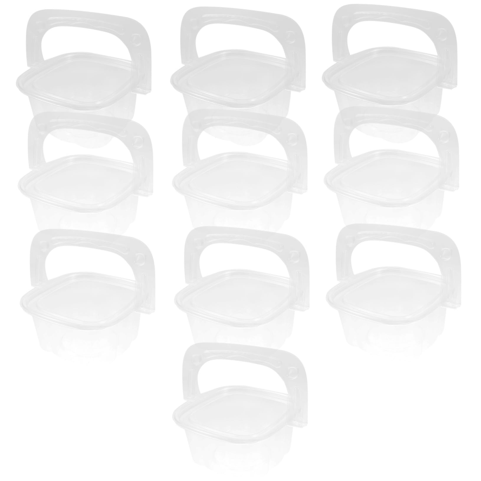 ULTECHNOVO 40 pcs transparent cake box plastic cereal bowls dry nut holder mini cake containers with lids mini cupcake container yogurt containers fruit container dumpling the pet packing box