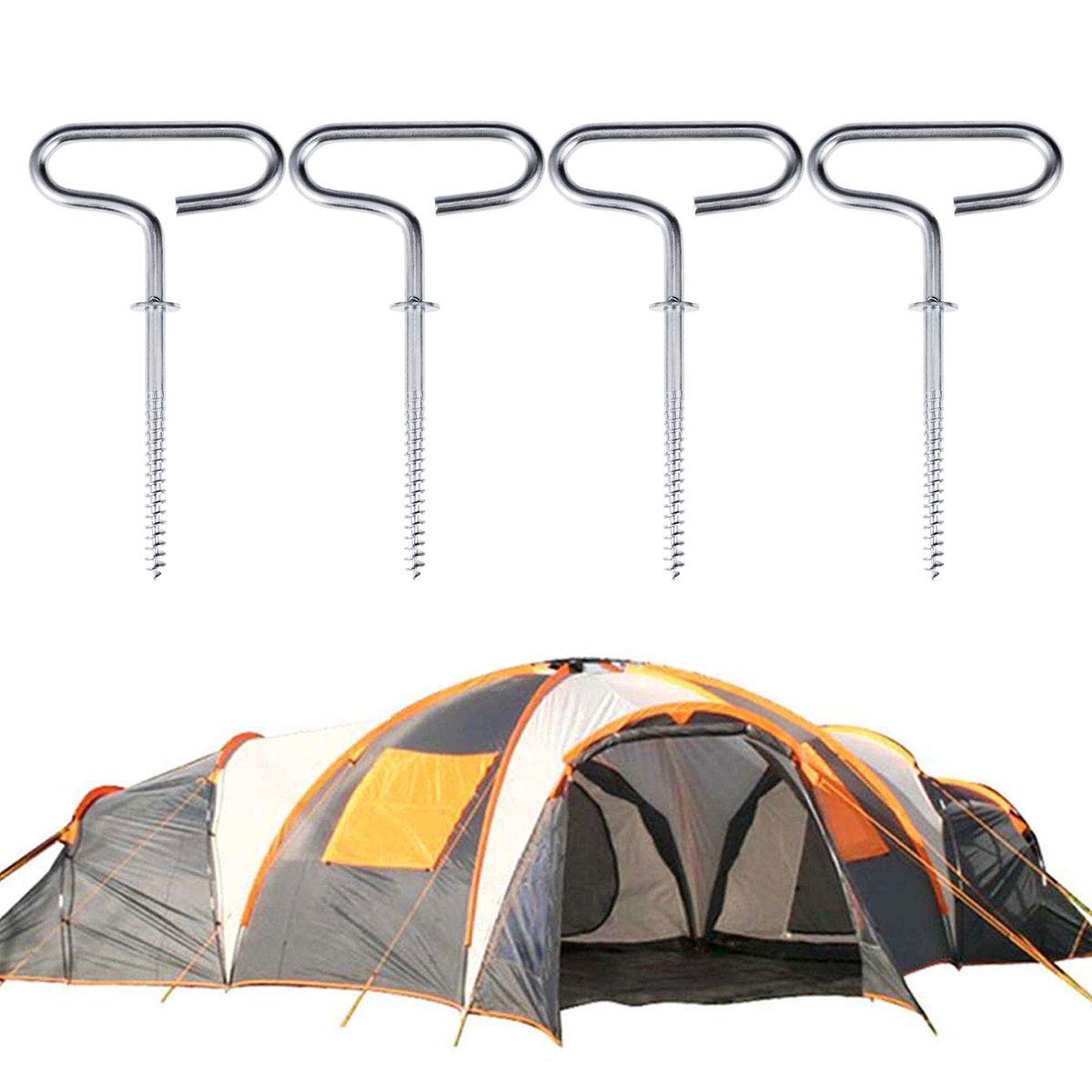 WINOMO Tent Garden Stakes Heavy Duty Pegs Rust-Free - 4/Pack