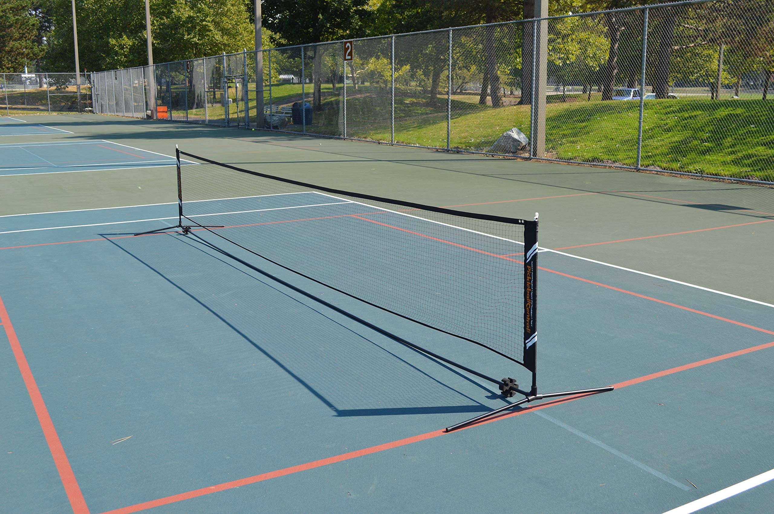 PickleballCentral Rally Portable Light Pickleball Net - 20 Foot Lightweight Portable Pickleball Net and Frame - Regulation Height - Easy Set-Up, Steel Tube Frame, Net Carry Bag