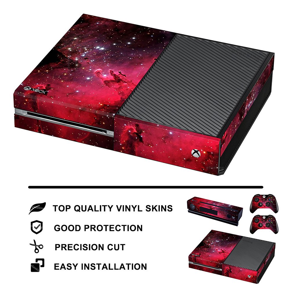 Whole Body Vinyl Skin Sticker Decal Cover for Microsoft Xbox One Console Red Galaxy Nebular